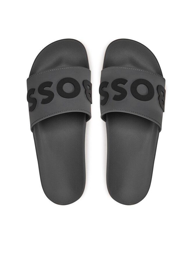 Pantoletten Boss Kirk Slid Rblg N 50498241 Grau | eschuhe.de