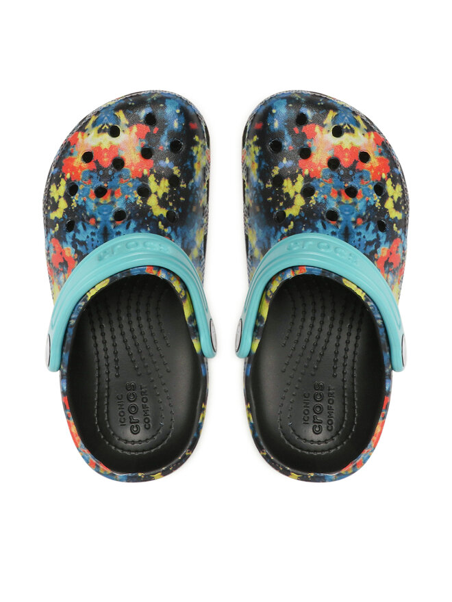 Klapki Crocs Classic Tiedye Graphic Clog K 206995 Kolorowy | eobuwie.com.pl