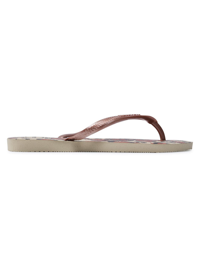Chancletas Havaianas Slim Animals 41033524879 Marrón | zapatos.es