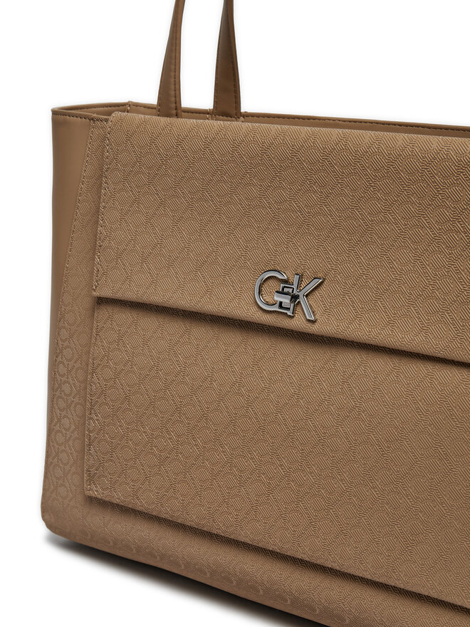 Geantă Calvin Klein Ck Medium Shopper W/Pocket_Mono K60K613136 Maro | epantofi.ro