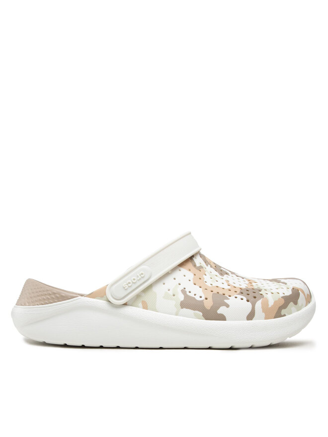 Pantoletten Crocs Literide Printed Camo Clog 206491 Weiß | eschuhe.de