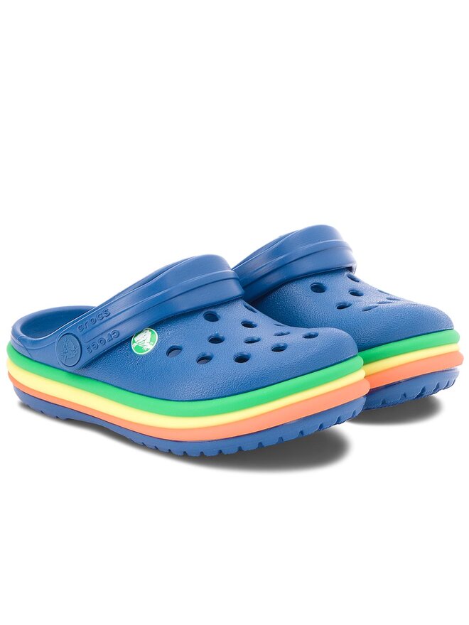 Nazouváky Crocs Cb Rainbow Band Clog K 205205 Tmavomodrá | eobuv.cz