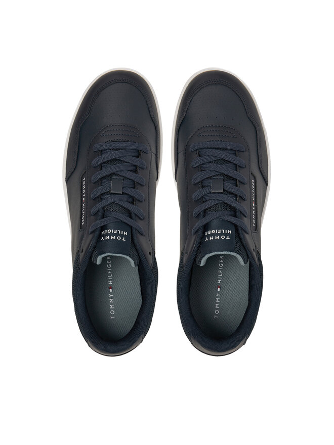 Sneakers Tommy Hilfiger Th Basket Core Lth Pinperf FM0FM05466 Dunkelblau | eschuhe.de
