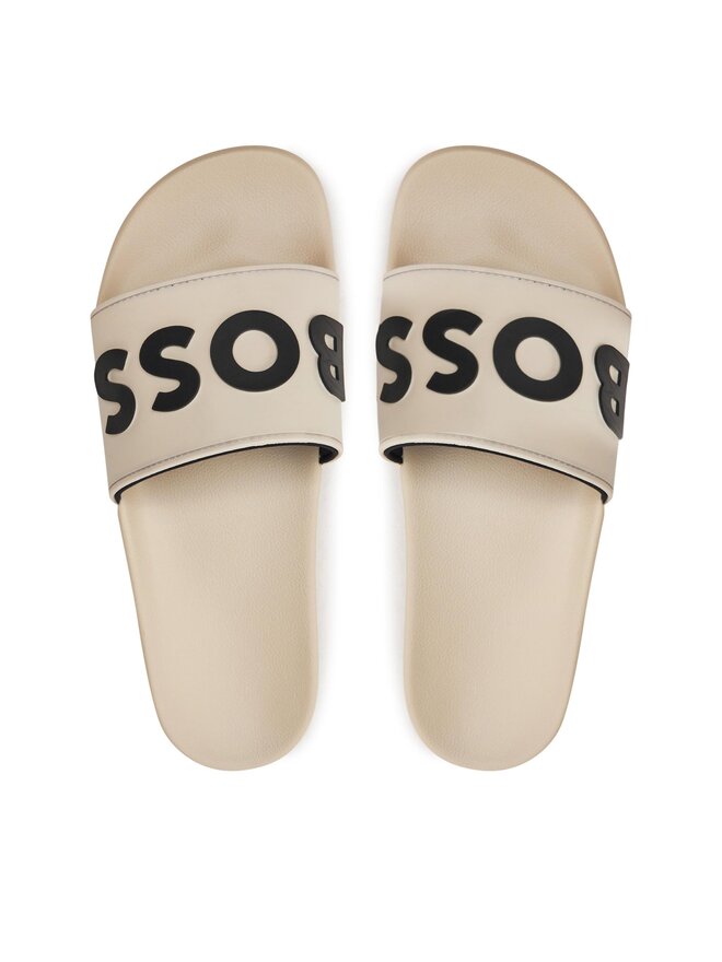 Pantoletten Boss Kirk Slid Rblg N 50498241 Weiß | eschuhe.de