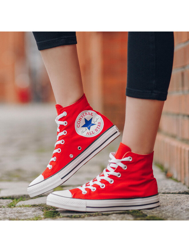 Sneakers aus Stoff Converse Ctas Hi 165695C Rot | eschuhe.de
