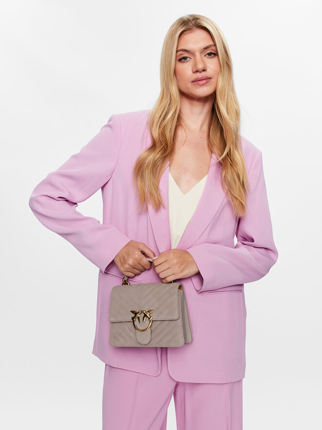 Τσάντα Pinko Love One Top Handle Mini Light PE 23 PLTT 100071 A0F6 Γκρι ...