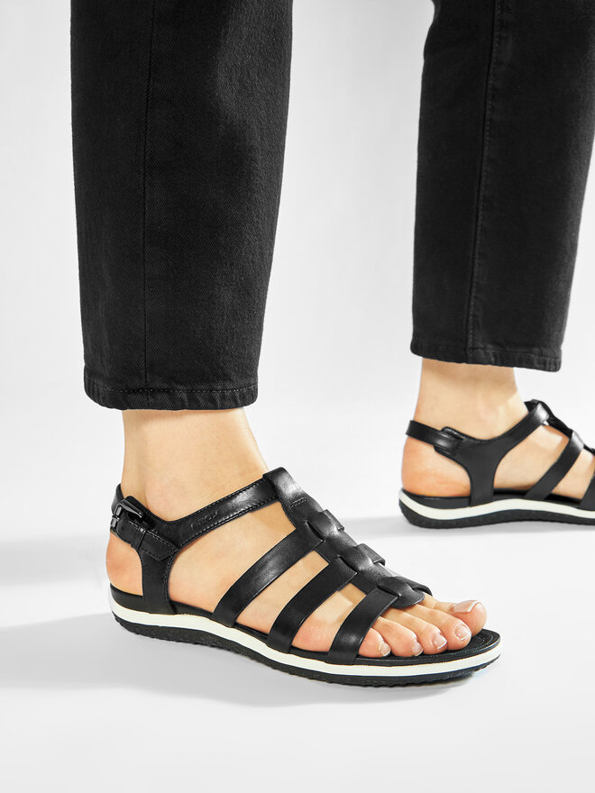 Sandale Geox D Sand. Vega A D72R6A 00043 C9999 Negru | epantofi.ro