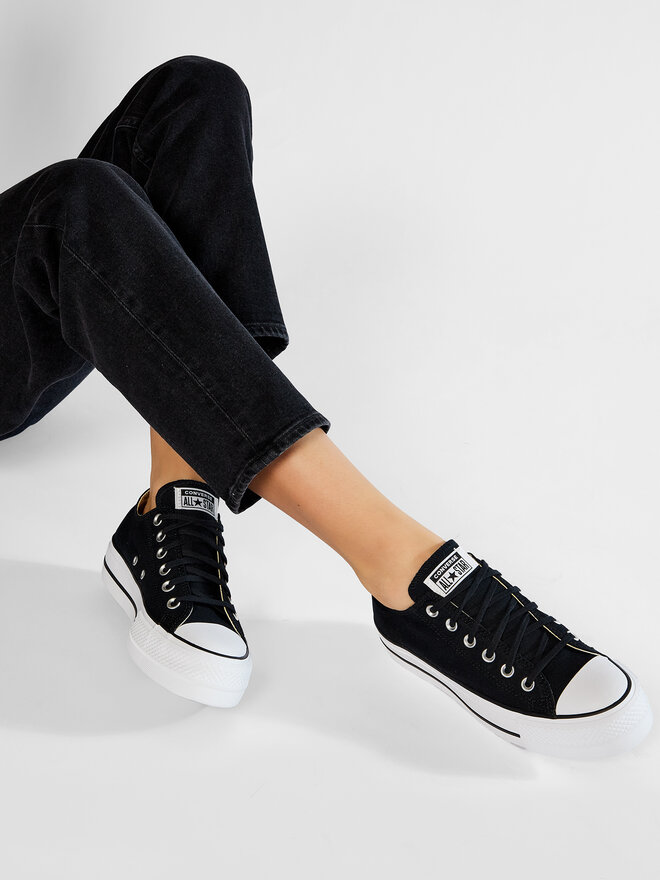 Plátěnky Converse Chuck Taylor All Star Lift Ox 560250C Černá | eobuv.cz