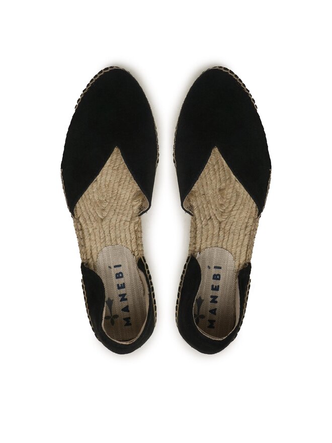 Espadrilles Manebi Suede Open-Side Flats K 1.0 O0 Schwarz | eschuhe.de