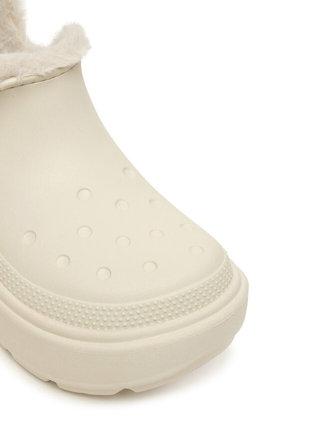 Cizme de zăpadă Crocs Stomp Lined Shorty Boot 210673 Écru | epantofi.ro
