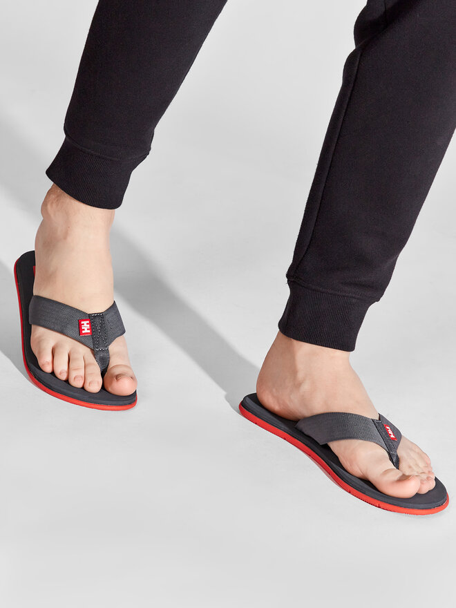 Japonki Helly Hansen Logo Sandal 11600_980 Szary | eobuwie.com.pl