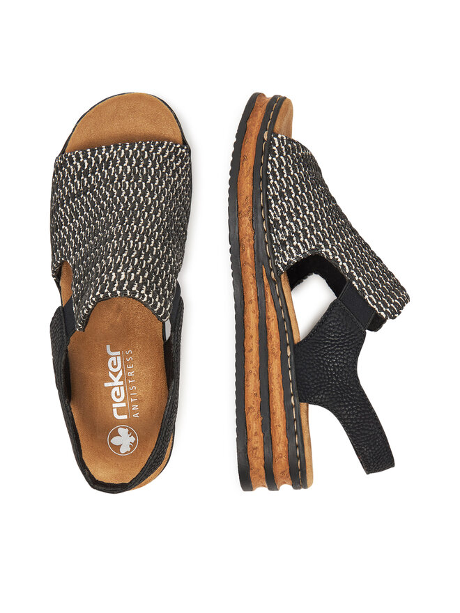 Sandały Rieker 62971-00 Czarny | eobuwie.com.pl