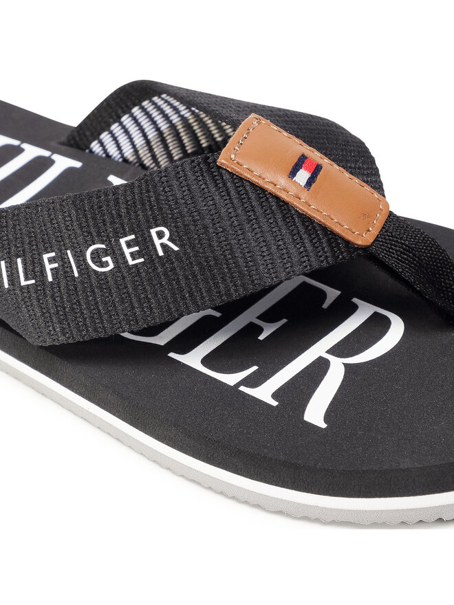 Chancletas Tommy Hilfiger Big Hilfiger Flip Flop FM0FM03097 Negro ...