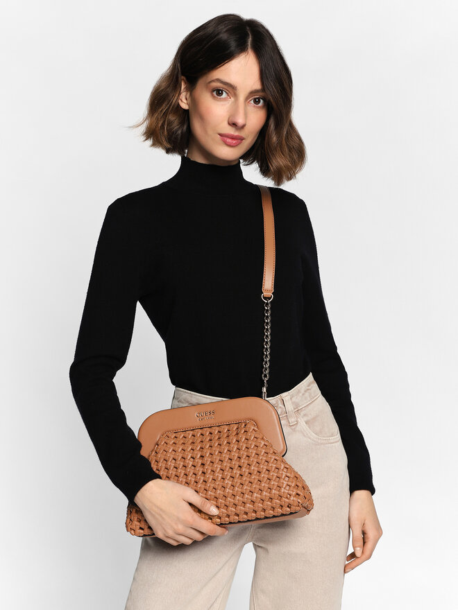 Handtasche Guess Sicilia Frame Clutch HWWG84 90170 Braun | eschuhe.de