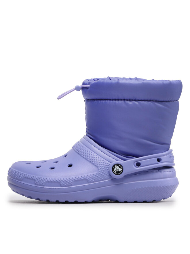 Cizme de zăpadă Crocs Classic Lined Neo Puff Boot 206630 Violet ...