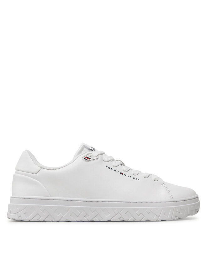 White leather sneakers tommy hilfiger store