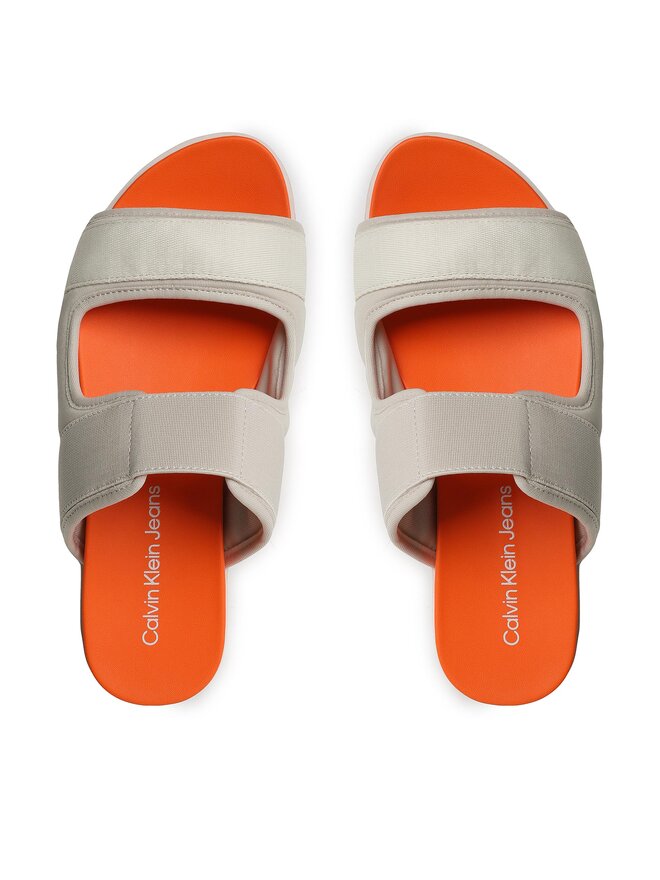 Chanclas Calvin Klein Jeans Flatform Sandal Webb YW0YW01074 Écru | zapatos.es