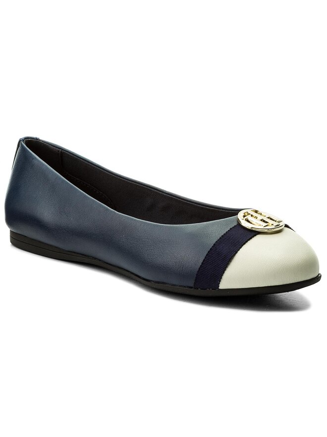 Ballerinas Tommy Hilfiger Ballerina With Hardware FW0FW02813 Dunkelblau eschuhe