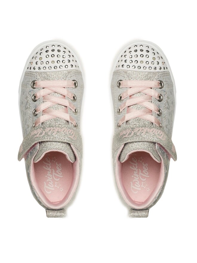 Sneakersy Skechers Heather Charm 314787L/GYSL Srebrny | eobuwie.com.pl