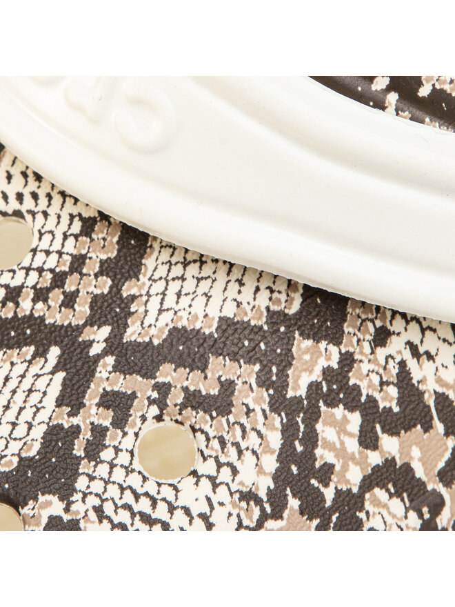 Pantoletten Crocs Classic Snake Print Clog 206480 Braun | eschuhe.de