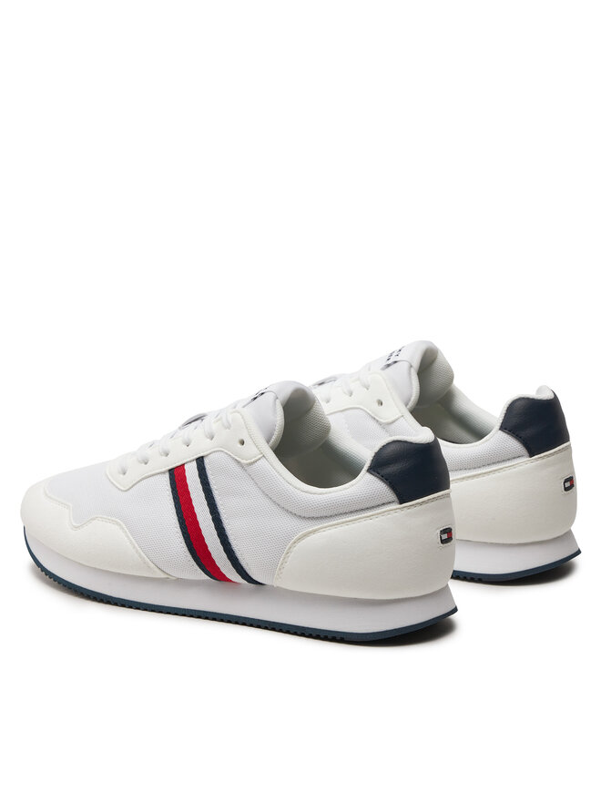 Sneakersy Tommy Hilfiger Lo Runner Mix FM0FM04958 Biały | eobuwie.com.pl