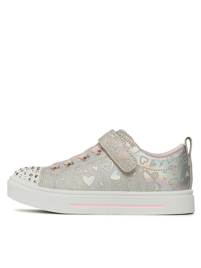 Sneakersy Skechers Heather Charm 314787L/GYSL Srebrny | eobuwie.com.pl