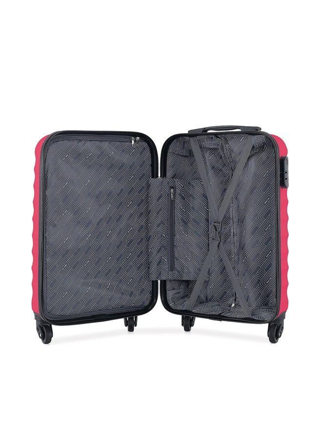 Самолетен куфар за ръчен багаж Semi Line T5633-2 Розов | obuvki.bg