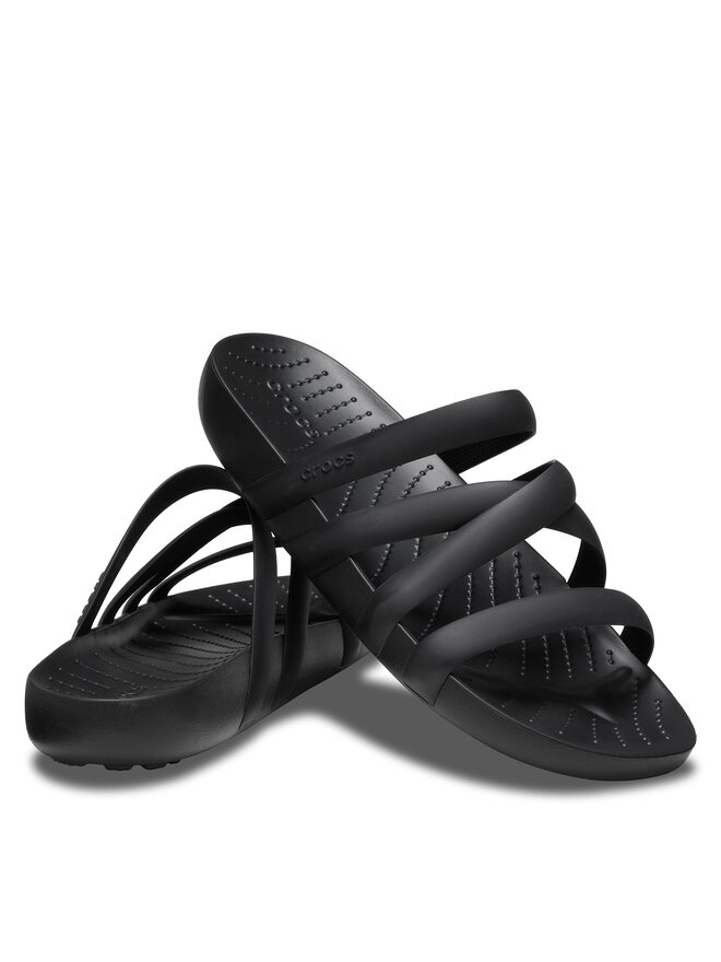 Pantoletten Crocs Splash Strappy Sandal 208217 Schwarz | eschuhe.de