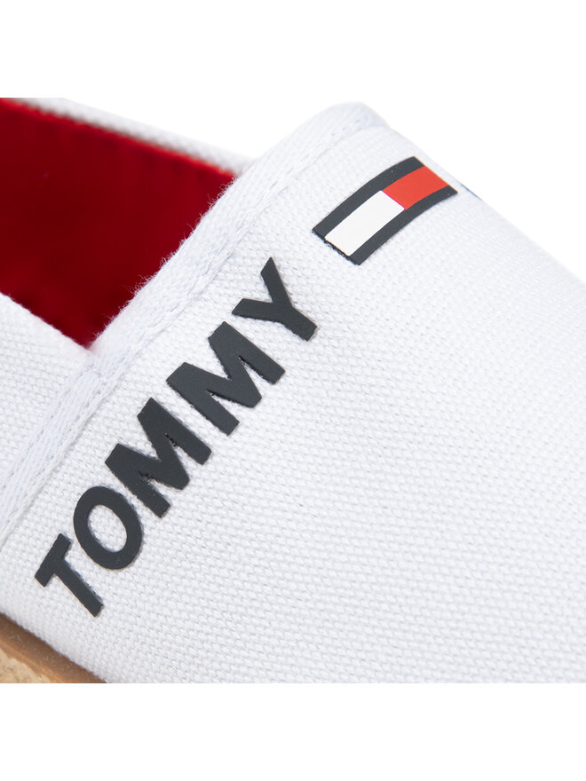 Espadrilles Tommy Jeans Logo Espadrille EM0EM00676 Weiß | eschuhe.de
