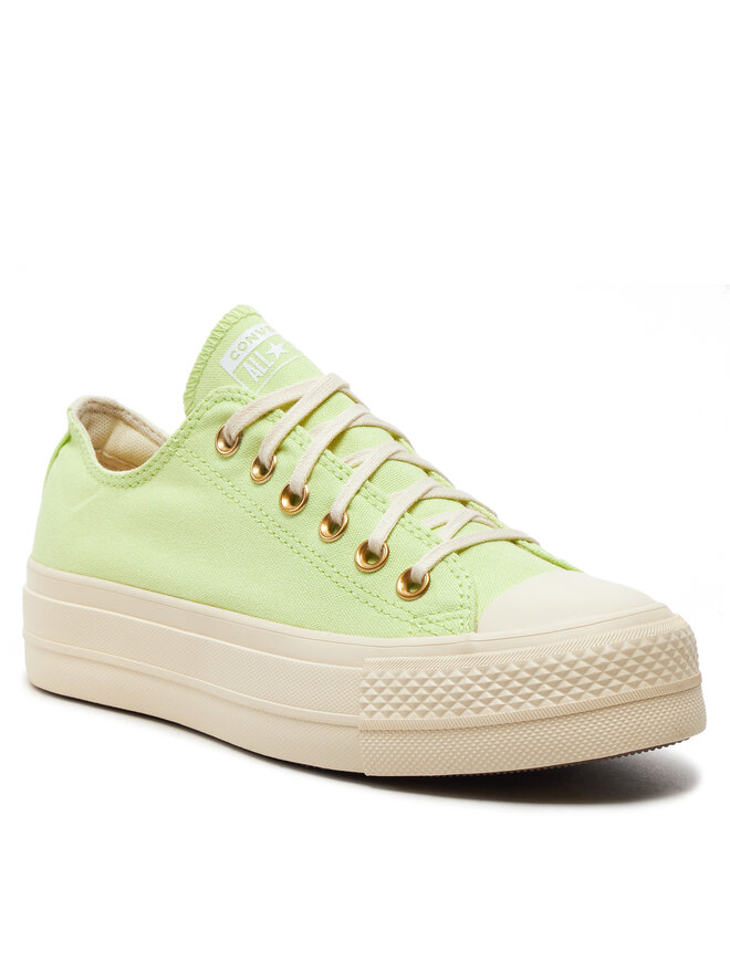 Teniși Converse Chuck Taylor All Star Lift Platform Ox A09913C Verde | epantofi.ro