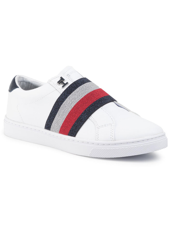 Sneakers Tommy Hilfiger Slip On Elastic Casual Sneaker FW0FW04597 WeiB eschuhe
