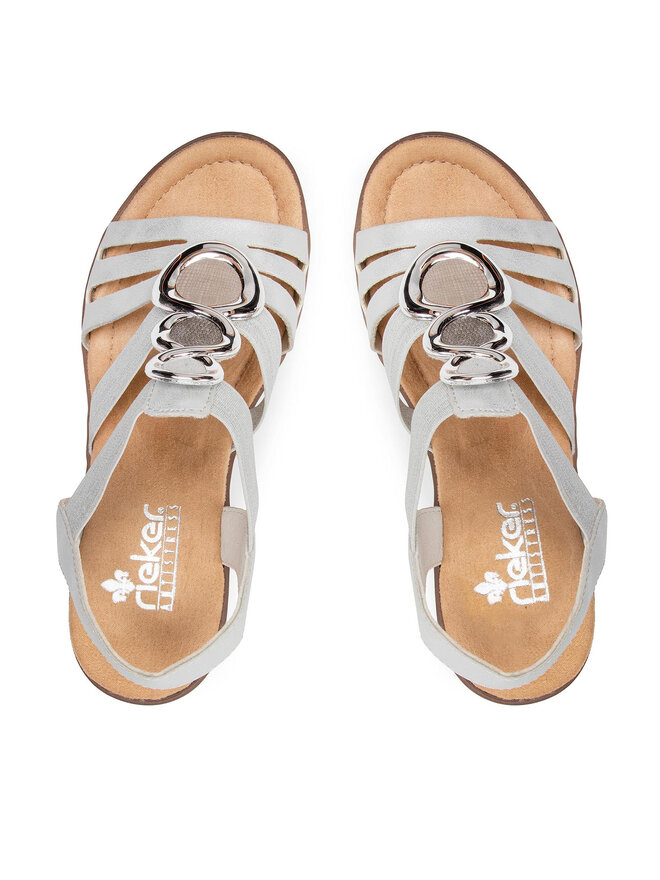Sandalen Rieker 65540-40A Grau | eschuhe.de