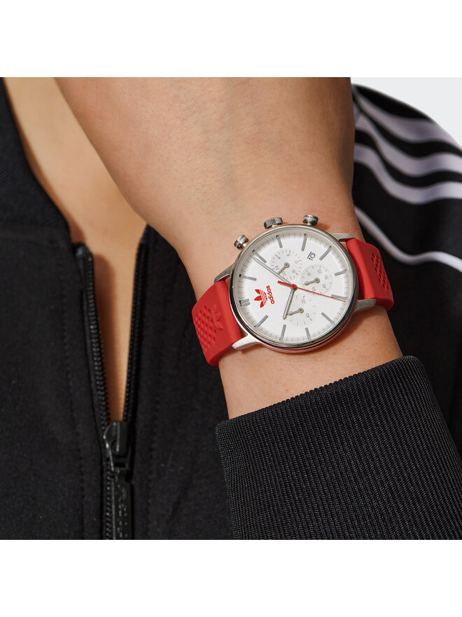 Uhr adidas Originals Code One Chrono Watch AOSY23019 Silberfarben ...