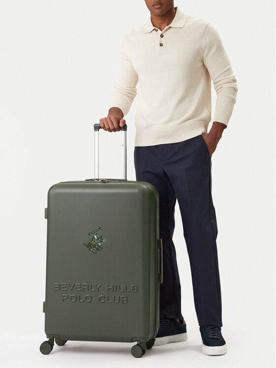 Nagy bőrönd Beverly Hills Polo Club CEO-BHPC-L-003-08-KHAKI Khaki ...