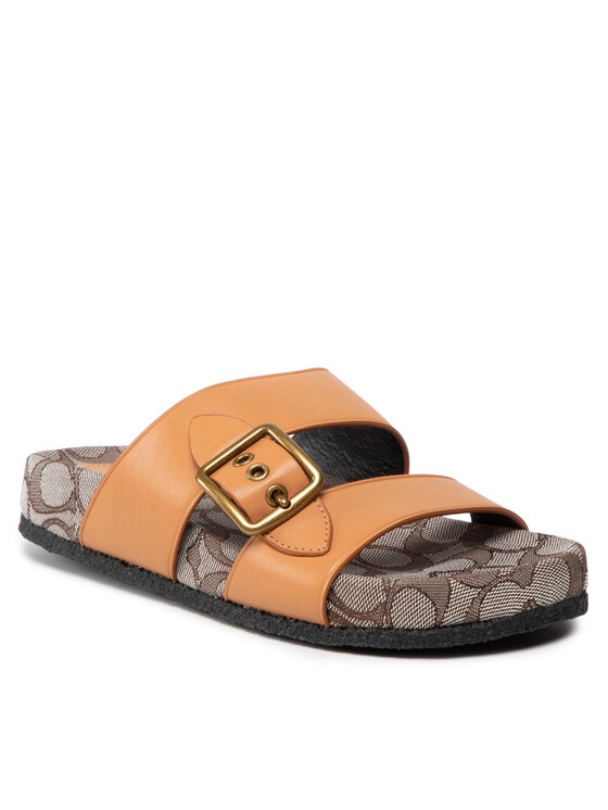 Šľapky Coach Addison Leather C8899 Hnedá | Eobuv.sk