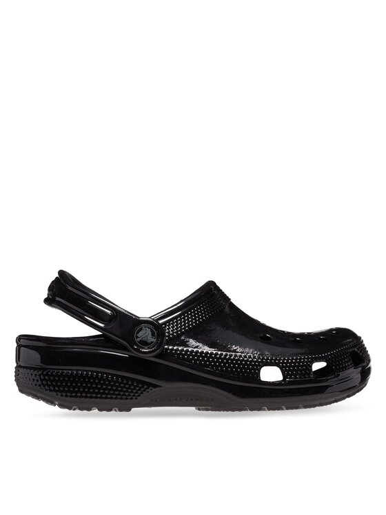 Klapki Crocs Classic High Shine Clog 209609 Czarny | Eobuwie.com.pl