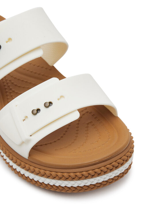 Klapki Crocs Brooklyn Woven Buckle 209978 Biały | Eobuwie.com.pl