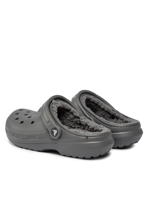 Nazouváky Crocs Classic Lined Clog 203591 Šedá | Eobuv.cz