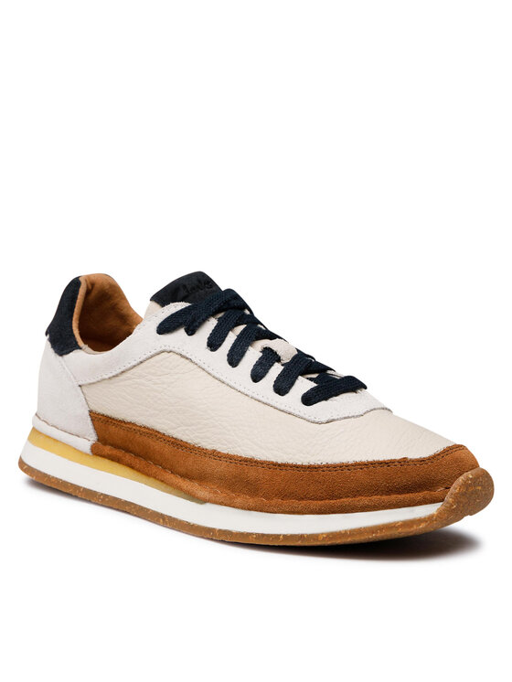 Sneakersy Clarks CraftRun Lace 261644537 Beżowy | Eobuwie.com.pl
