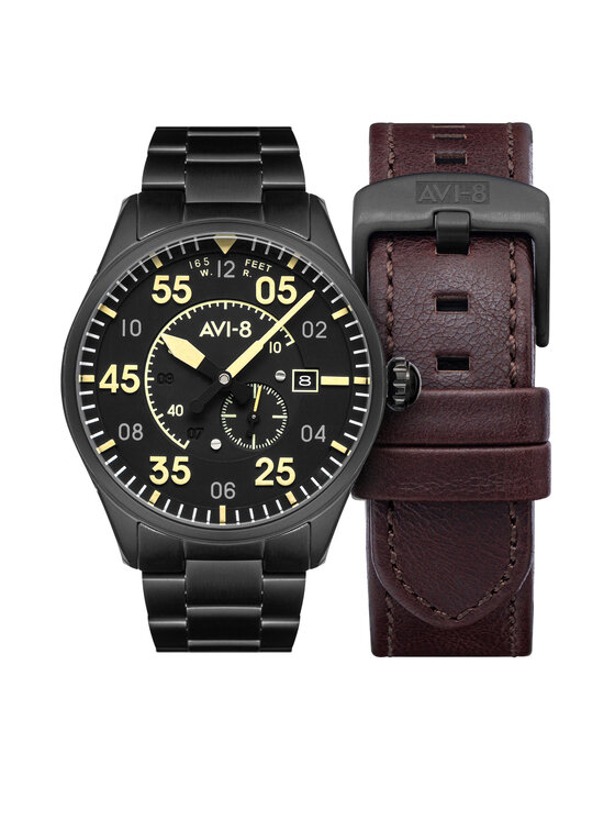 Zegarek AVI-8 Spitfire Type 300 Automatic AV-4073-33 Czarny | Eobuwie ...