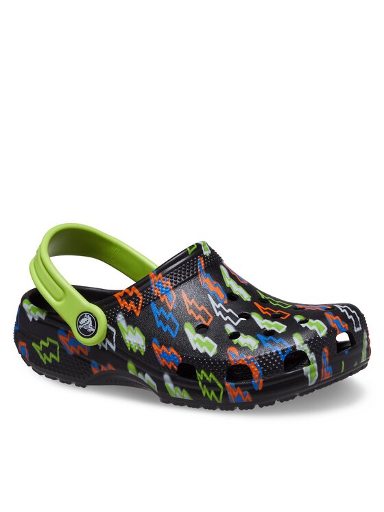 Klapki Crocs Classic Lightning Bolt Clog Kids 208307 Czarny | Eobuwie ...