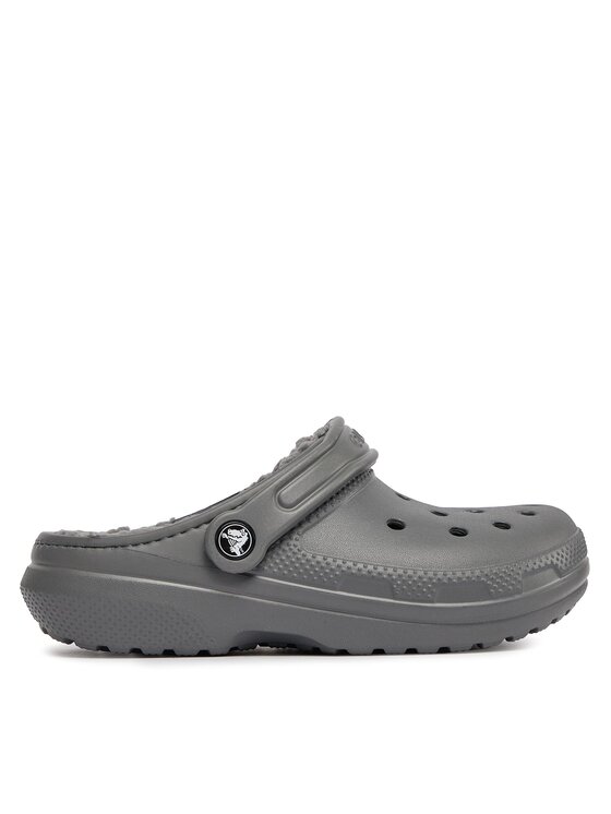 Klapki Crocs Classic Lined Clog 203591 Szary | Eobuwie.com.pl