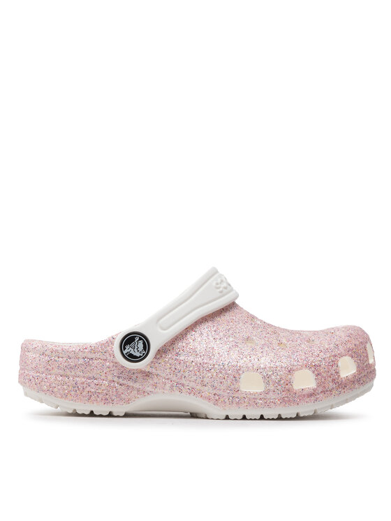 Klapki Crocs Classic Glitter Clog K 206993 Różowy | Eobuwie.com.pl