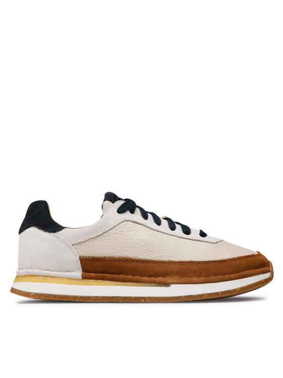 Sneakersy Clarks CraftRun Lace 261644537 Beżowy | Eobuwie.com.pl