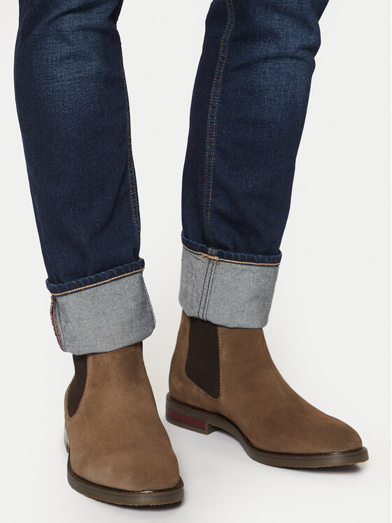 Kotníková obuv s elastickým prvkem Clarks Jaxen Easy 26179437 Hnědá ...