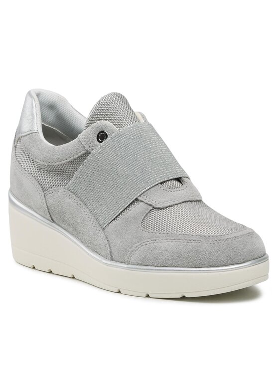 Sneakersy Geox D Ilde A D35RAA 022AS C1010 Šedá | Eobuv.cz
