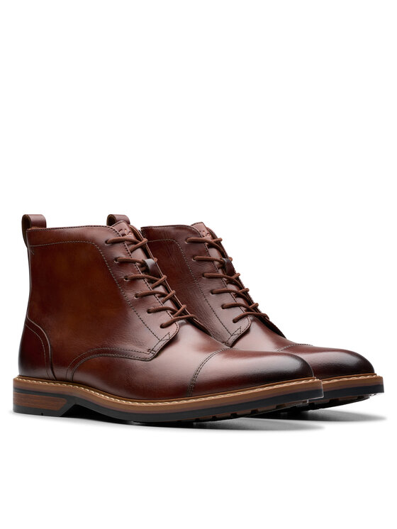 Kozaki Clarks Aldwin Cap 26179733 Brązowy | Eobuwie.com.pl