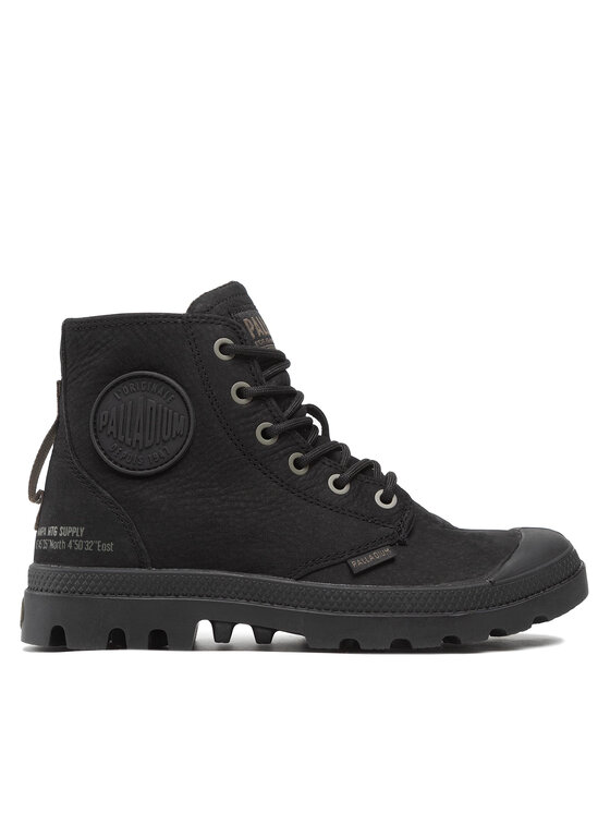 Trapery Palladium Pampa Hi Supply Lth 77963-001-M Czarny | Eobuwie.com.pl