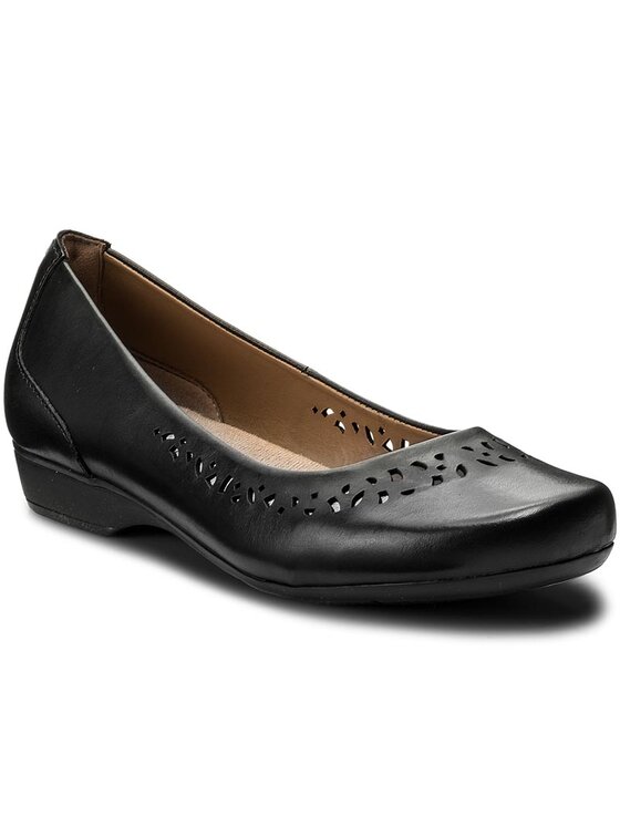 Półbuty Clarks Blanche Garryn 261243814 Czarny | Eobuwie.com.pl