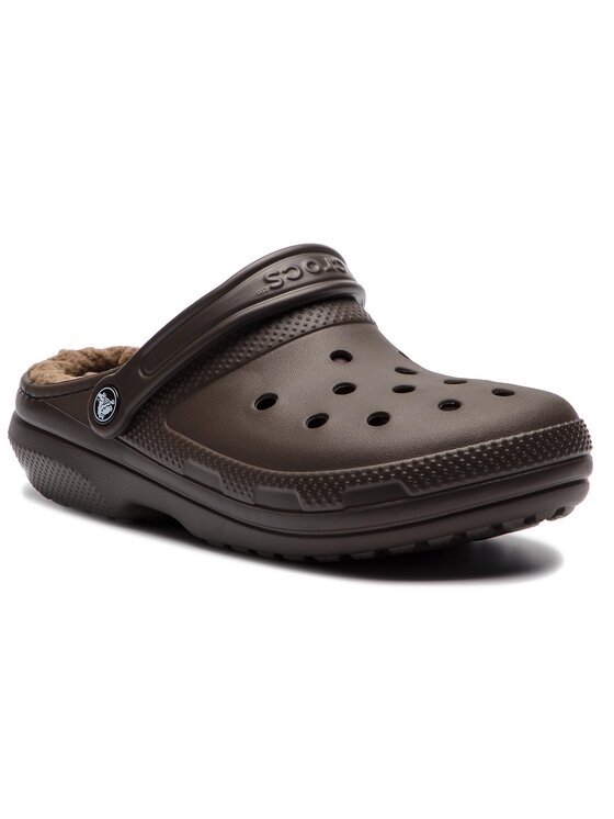 Bačkory Crocs Classic Lined Clog 203591 Hnědá | Eobuv.cz